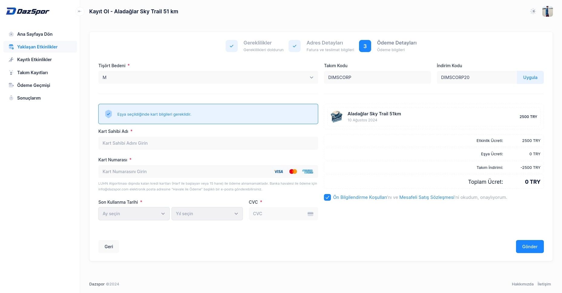 Dazspor Event Management System | Dimscorp